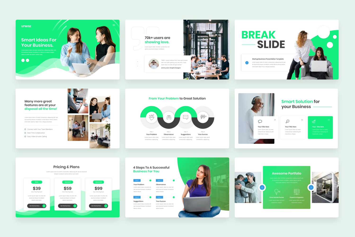 5164 高质量信息科技服务项目介绍演讲主图PPT模板全套@GOOODME.COM _ 果觅网（gooodme）